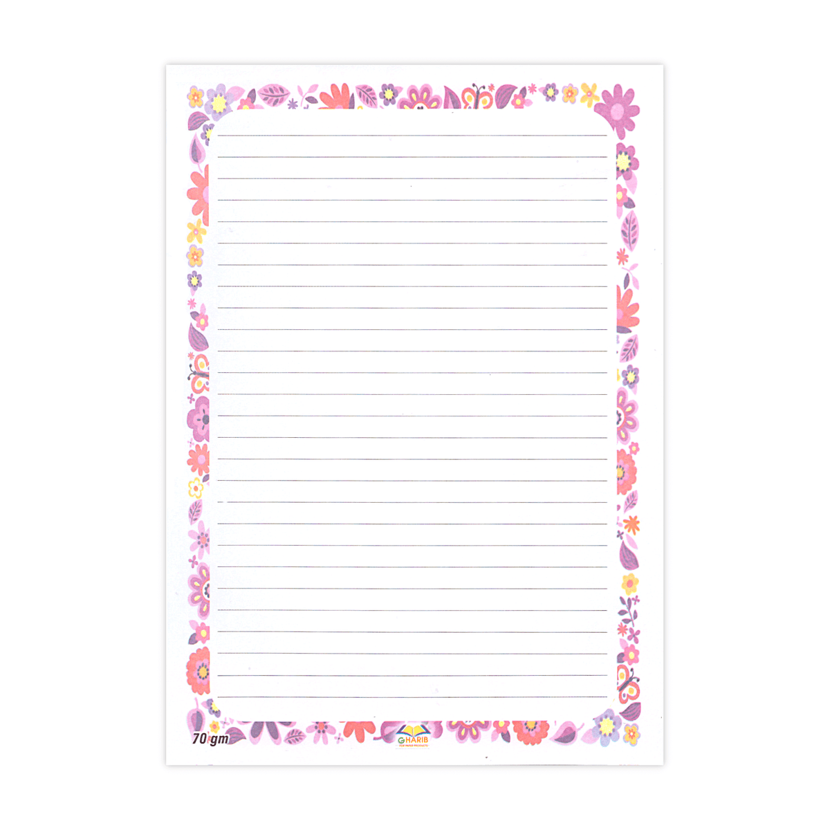 Generic Lined Paper With Decorative Border A4 Pack Of 45 Bayan EShop Generic Lined Paper With Decorative Border A4 Pack Of 45 Bayan EShop