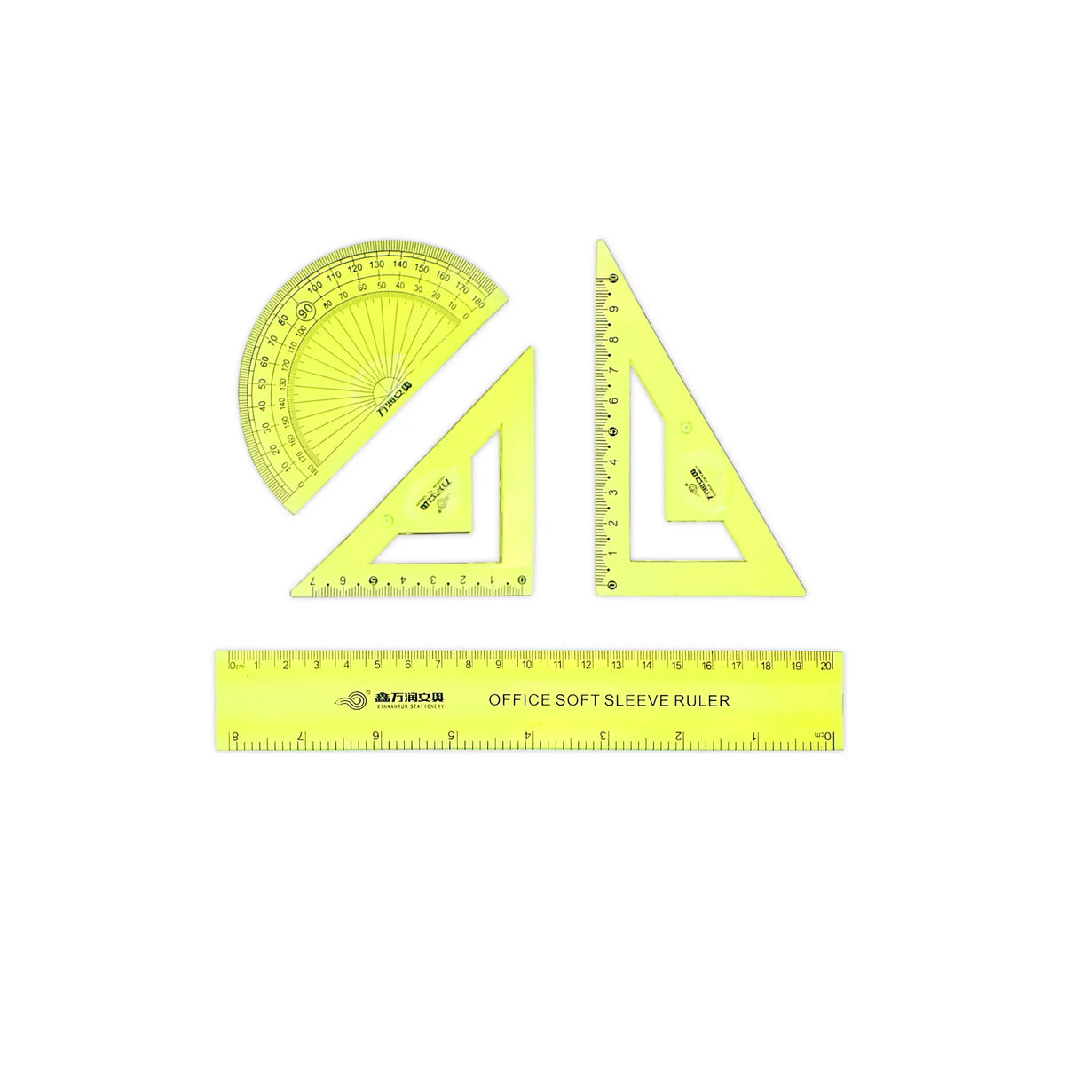 Generic Flexible Geometry Drawing Set 3 Pcs + 20 cm Ruler – Bayan eShop