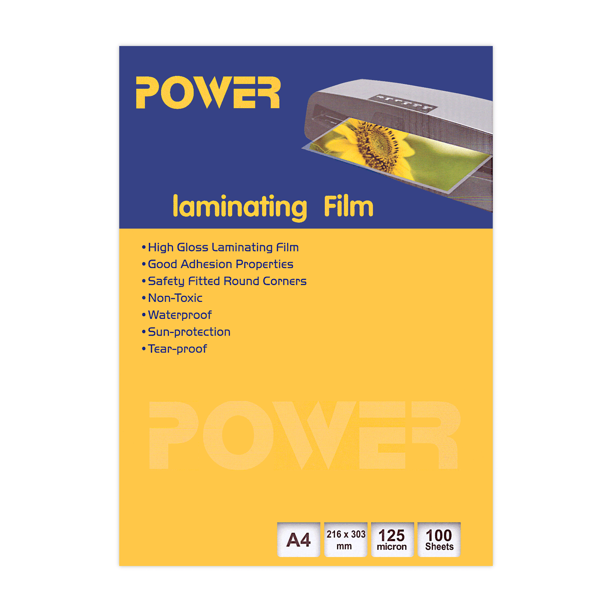 Power Thermal Laminating Pouches 125 Micron Pack of 100 A4 – Bayan eShop
