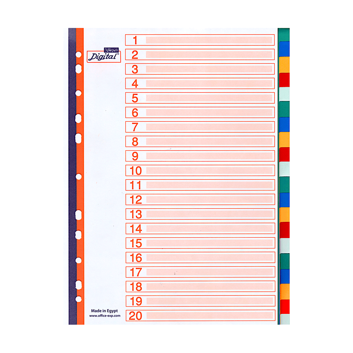 Digital Multi-Tab Colored Index Dividers – Bayan eShop