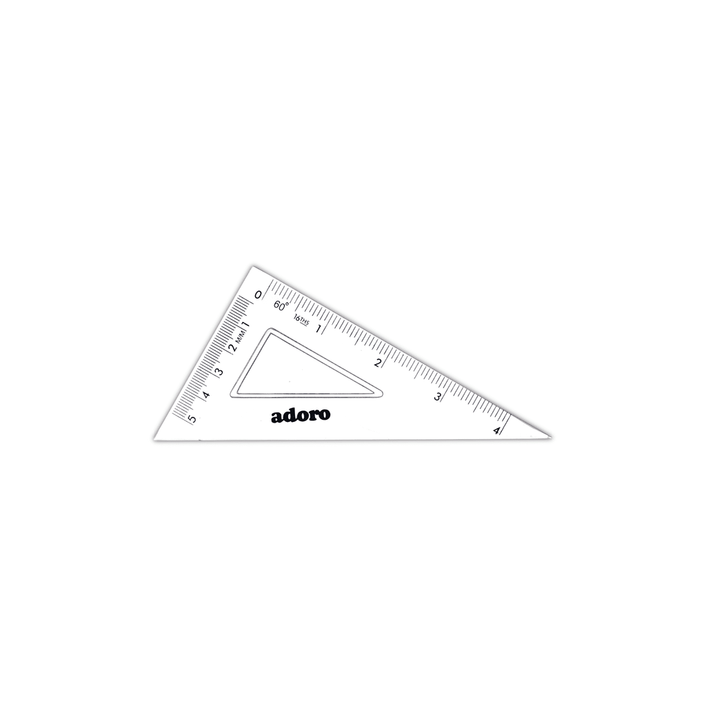 Adoro Plastic Triangle Ruler 60° Set Square 4"/5 cm – Bayan eShop
