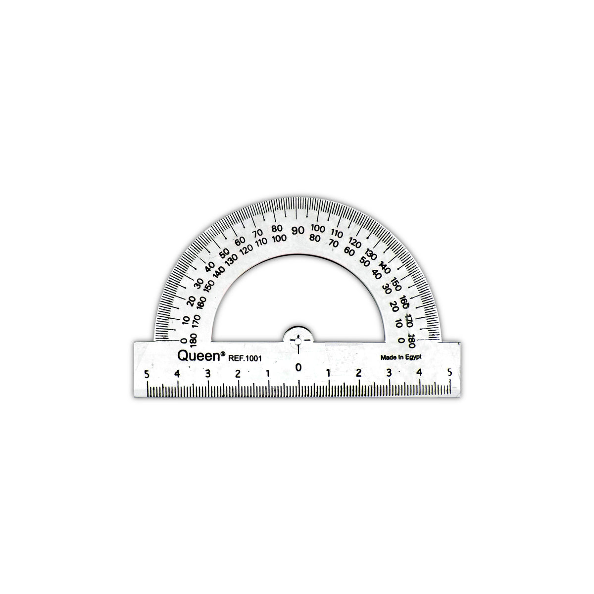 Queen Plastic Math Protractor Clear – Bayan eShop