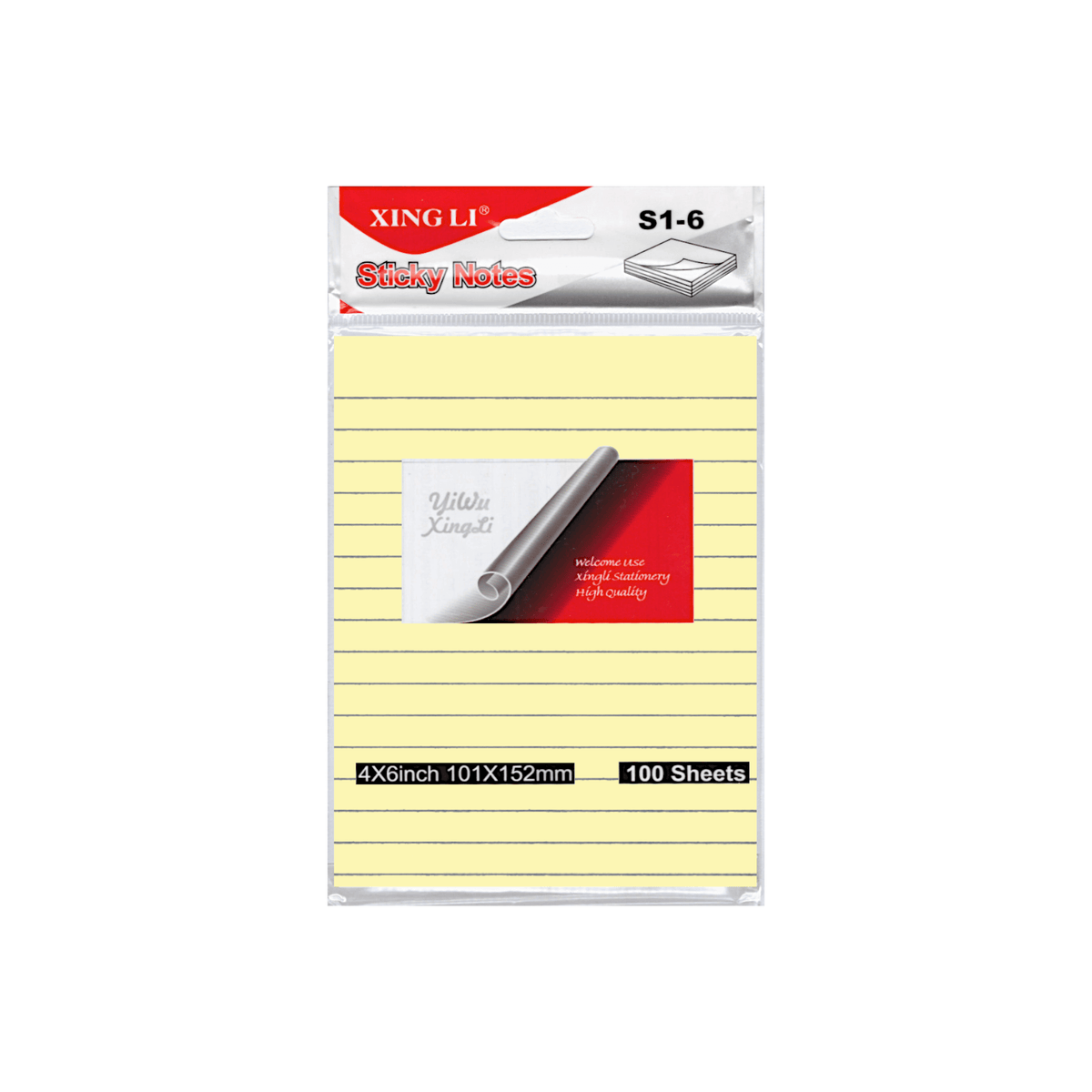 Xingli Lined Sticky Note Pad 4" x 6" 100 Sheets – Bayan eShop