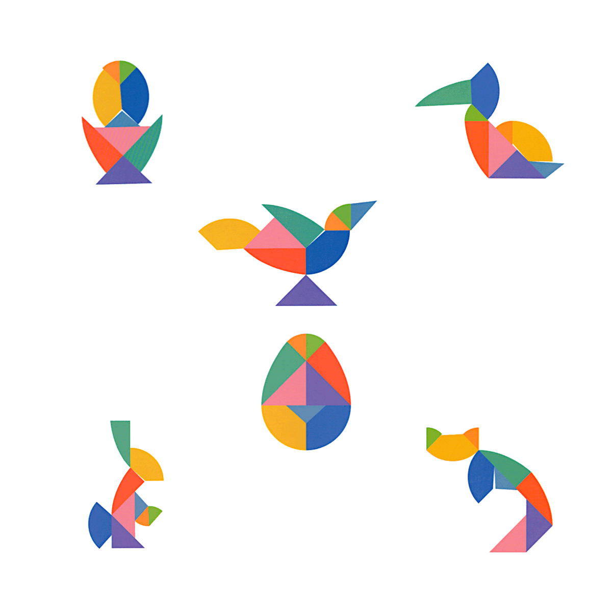 Carol Montessori Wooden Tangram Puzzle Block Set of 9 – Bayan eShop