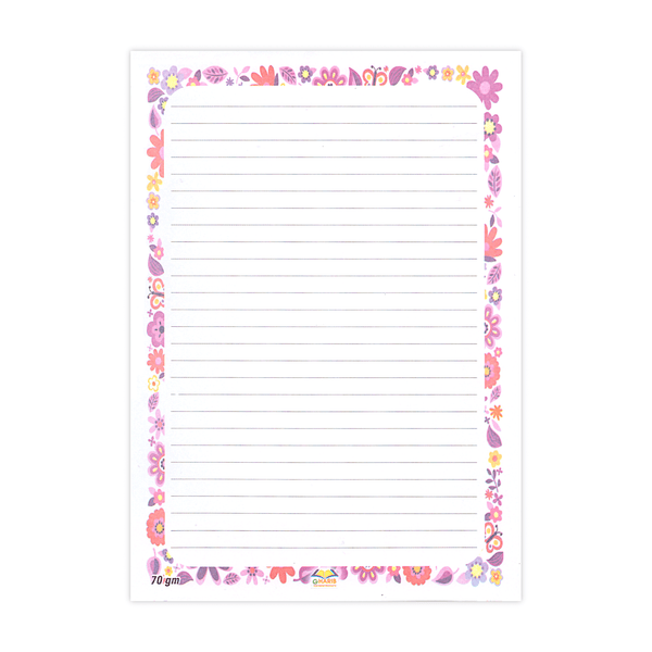 Generic Lined Paper with Decorative Border A4 Pack of 45 – Bayan eShop